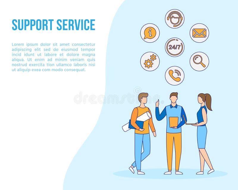 Support Office Web Call Help People Filled Vector Stock Vector ...