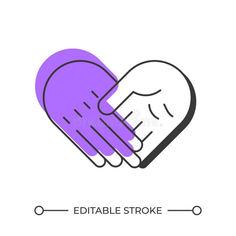 Support Offset Shadow Line Icon Stock Vector - Illustration of company ...