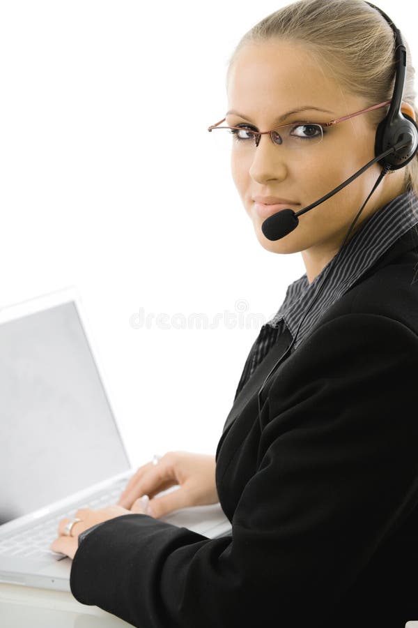 It-support Operator in Headset Stock Photo - Image of face ...