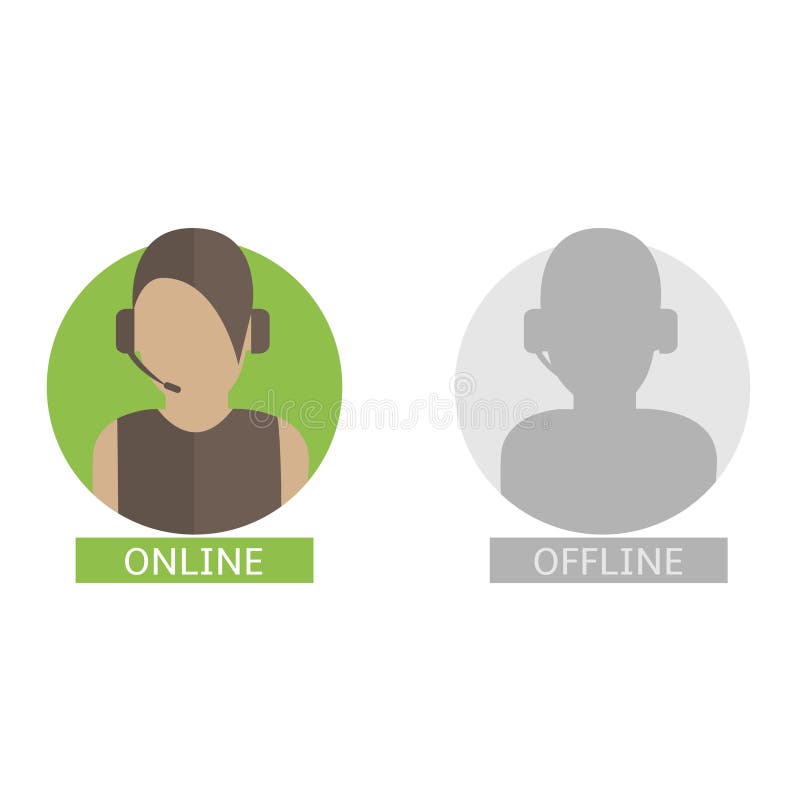 Support operator icons stock vector. Illustration of customer - 77194294