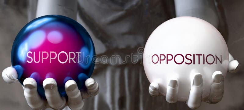 Support or Opposition - Decide between Two Options Stock Illustration ...