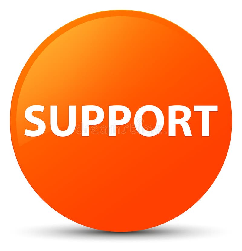 Support Orange Round Button Stock Illustration - Illustration of ...