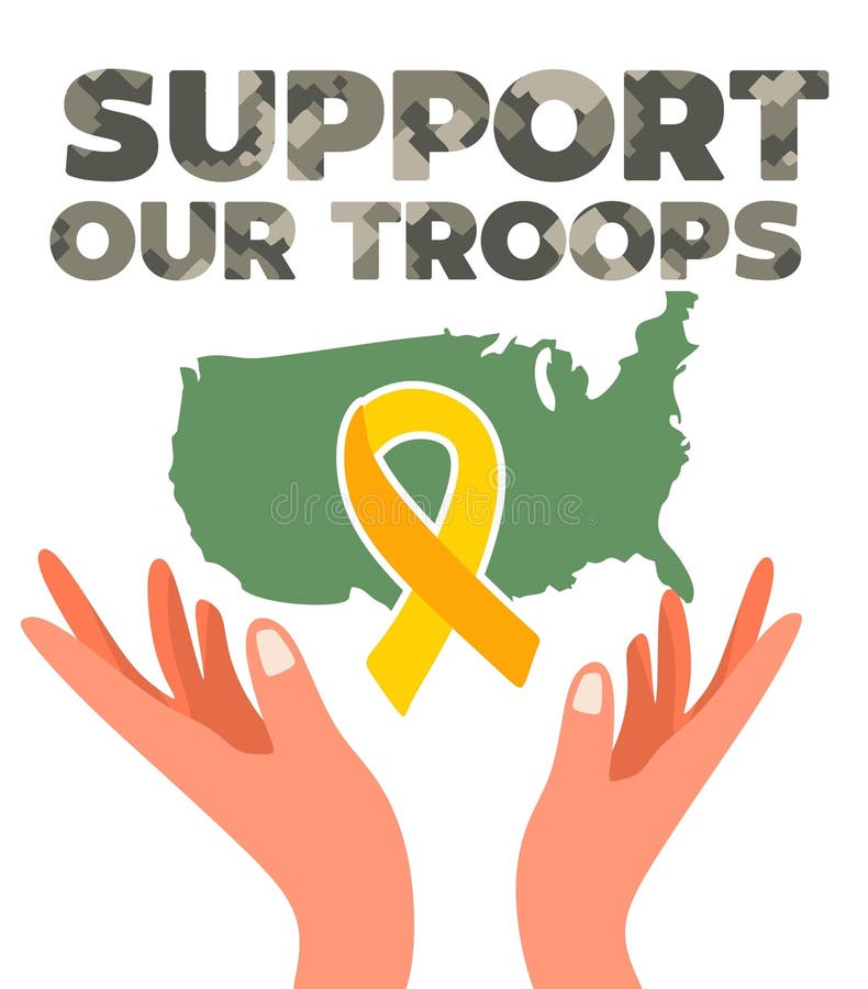 Support Our Troops stock photo. Image of stars, message - 1435284