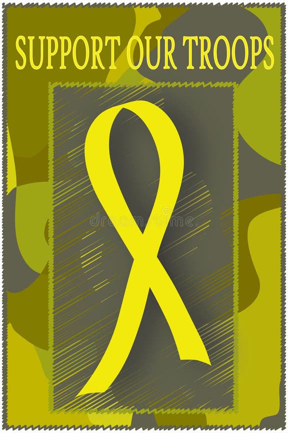 Support Our Troops Yellow Ribbon Stock Illustrations – 19 Support Our ...