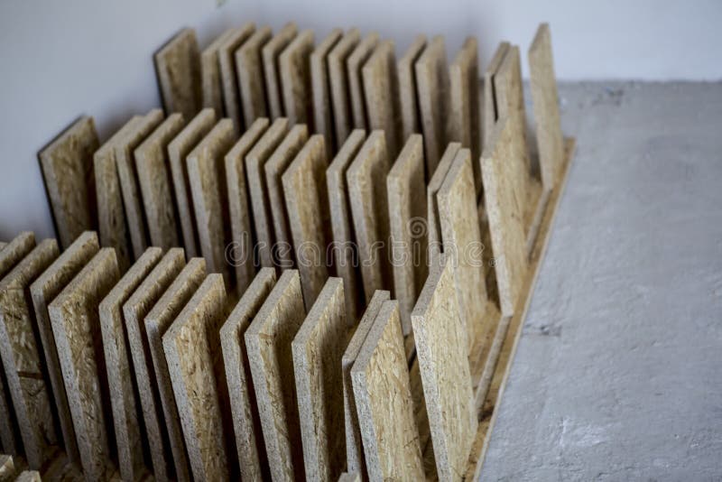 Support Panel from OSB Board - Diy Holder for Insulation Stock Image ...