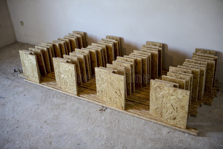 Support Panel from OSB Board - Diy Holder for Insulation Stock Image ...