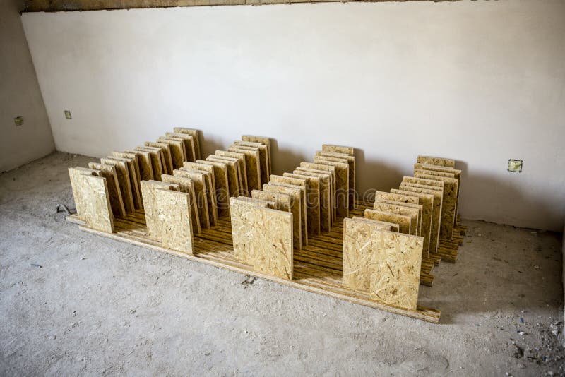 Support Panel from OSB Board - Diy Holder for Insulation Stock Image ...