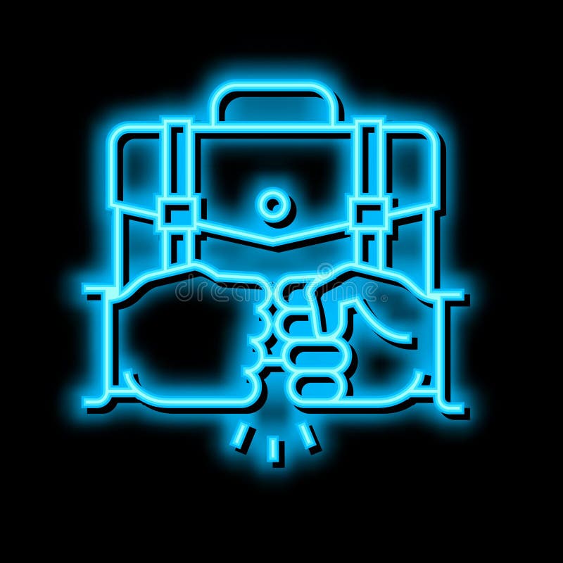 Support Partner Neon Glow Icon Illustration Stock Vector - Illustration ...