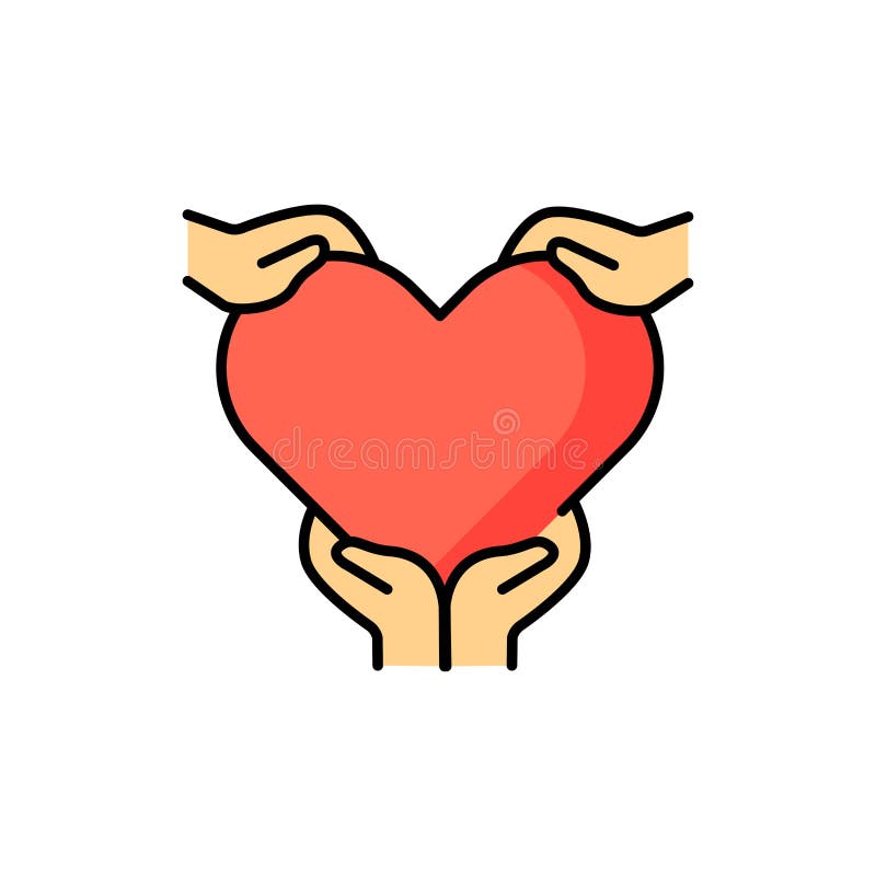 Support from People Color Line Icon. Diverse Group of People Stock ...