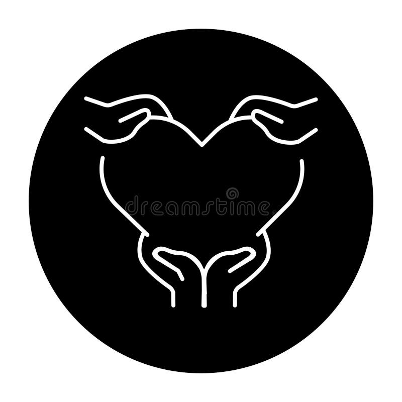 Support from People Color Line Icon. Diverse Group of People Stock ...