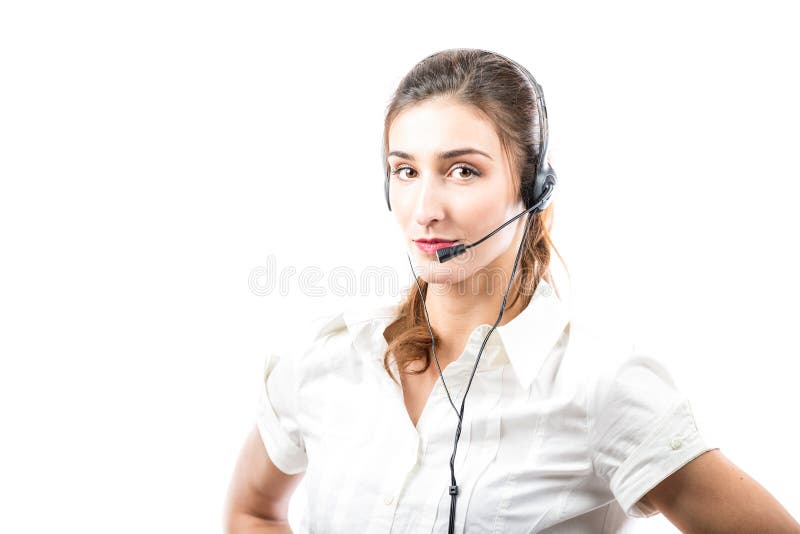 Support Phone Operator in Headset Stock Photo - Image of operator ...