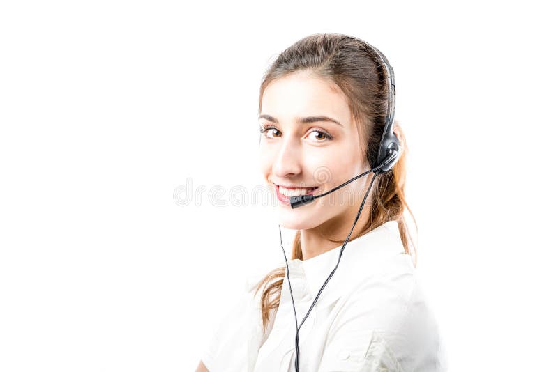 Support Phone Operator in Headset Stock Photo - Image of representative ...