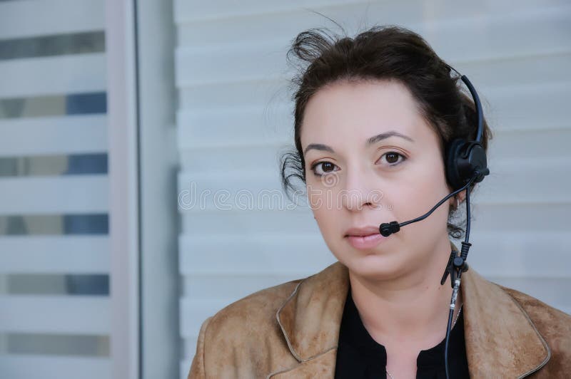 Support Phone Operator in Headset Stock Photo - Image of businesswoman ...