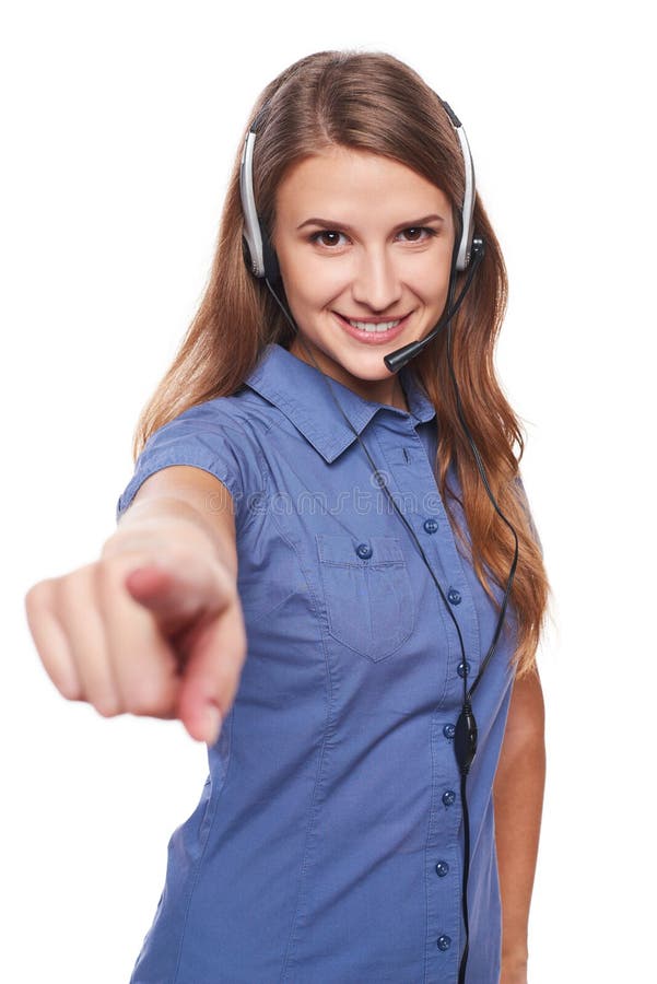 Support Phone Operator in Headset Stock Photo - Image of headset ...