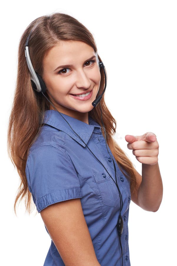 Support Phone Operator in Headset Stock Photo - Image of business ...