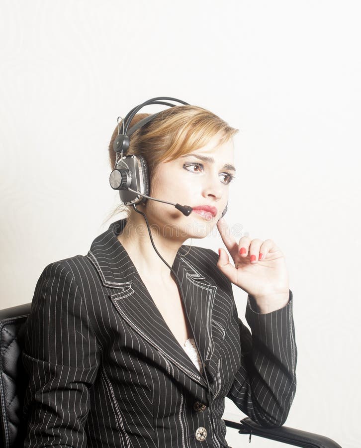 Support phone operator stock photo. Image of looking - 70136292
