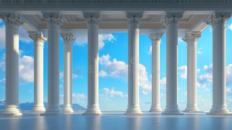 The Support Pillars, a Scene Featuring Towering Columns Symbolizing the ...