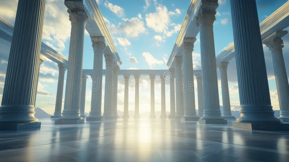 The Support Pillars, a Scene with Grand Pillars Standing in for the ...