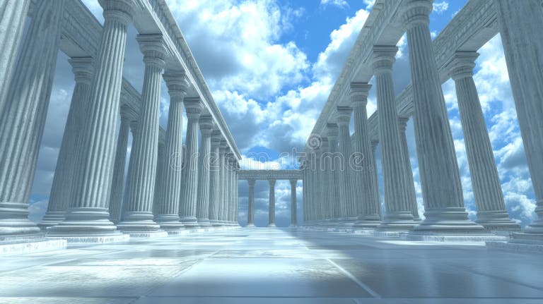 The Support Pillars, a Scene Where Towering Columns Embody the Key ...