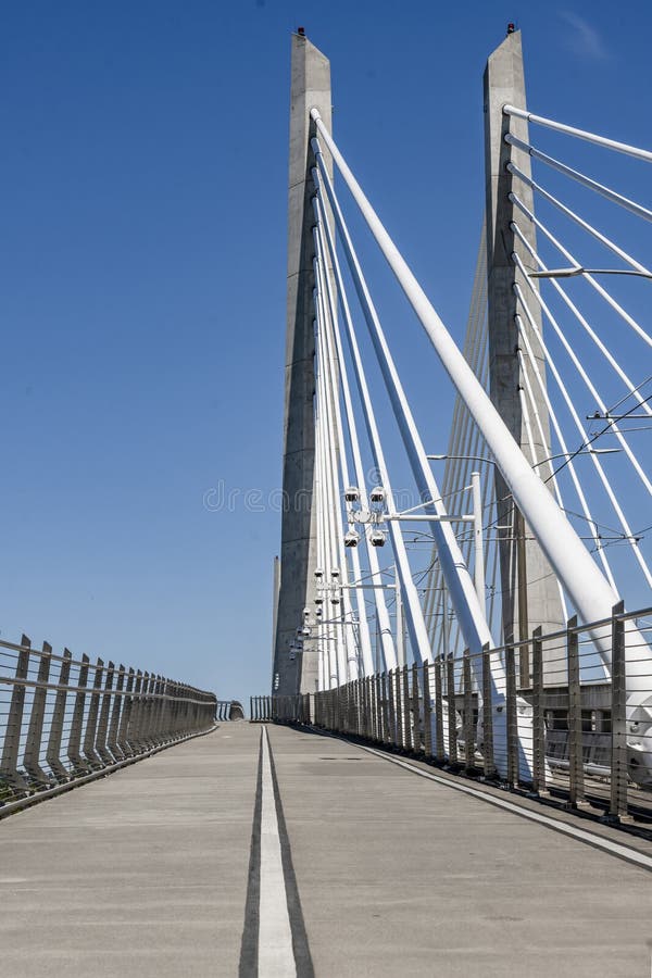 Support Posts for a Cable Tilikum Crossing Bridge Over the Willamette ...