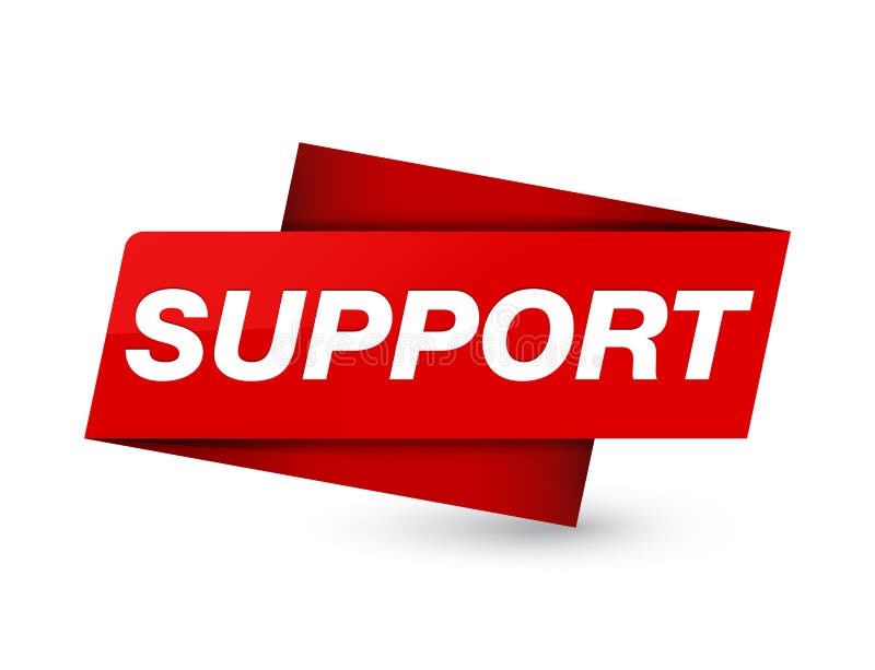 Support Premium Red Tag Sign Stock Illustration - Illustration of ...