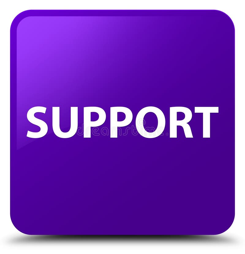 Support Purple Square Button Stock Illustration - Illustration of word ...