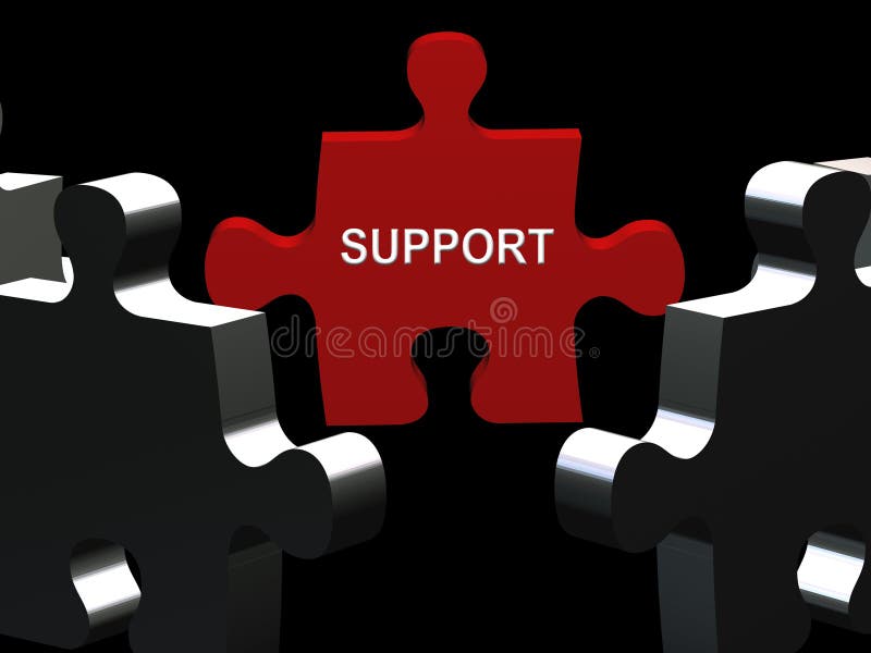 Support Puzzle piece stock image. Image of managed, background - 4243573