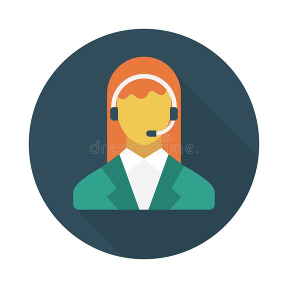 Support Reception Vector Flat Icon Stock Vector - Illustration of ...