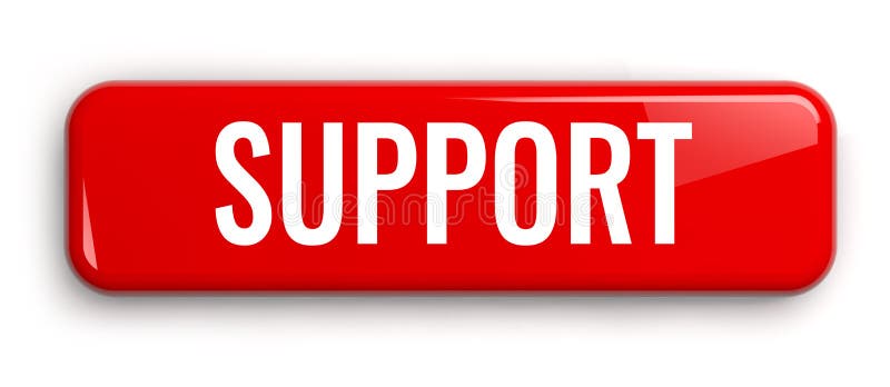 Support Red Button Isolated on White Stock Illustration - Illustration ...