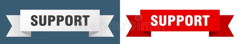 Support Banner Template. Support Ribbon Label Stock Vector ...