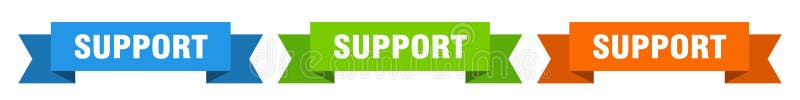 Support Ribbon. Support Isolated Paper Sign. Banner Stock Vector ...