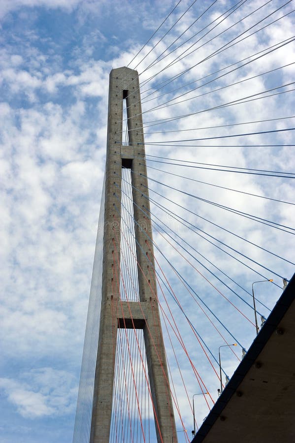 The Support of the Russian Bridge in Vladivostok Editorial Photography ...