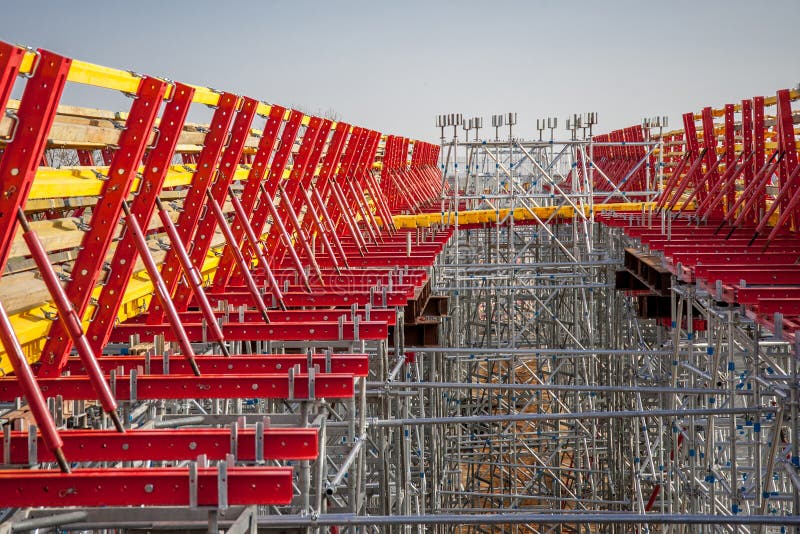 Support scaffolding system stock image. Image of scaffold - 253338747