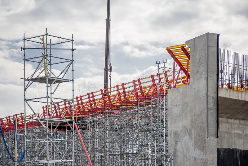 Support scaffolding system stock photo. Image of beam - 255686732