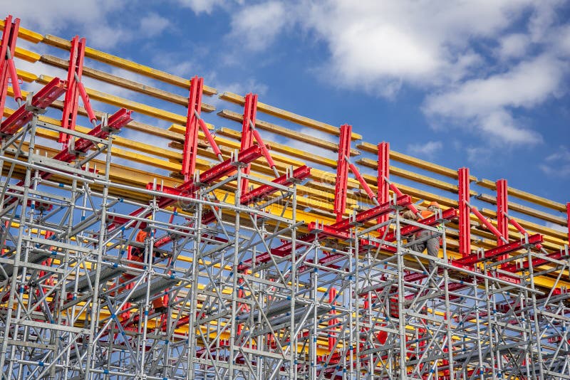 Support scaffolding system stock photo. Image of beam - 255686732