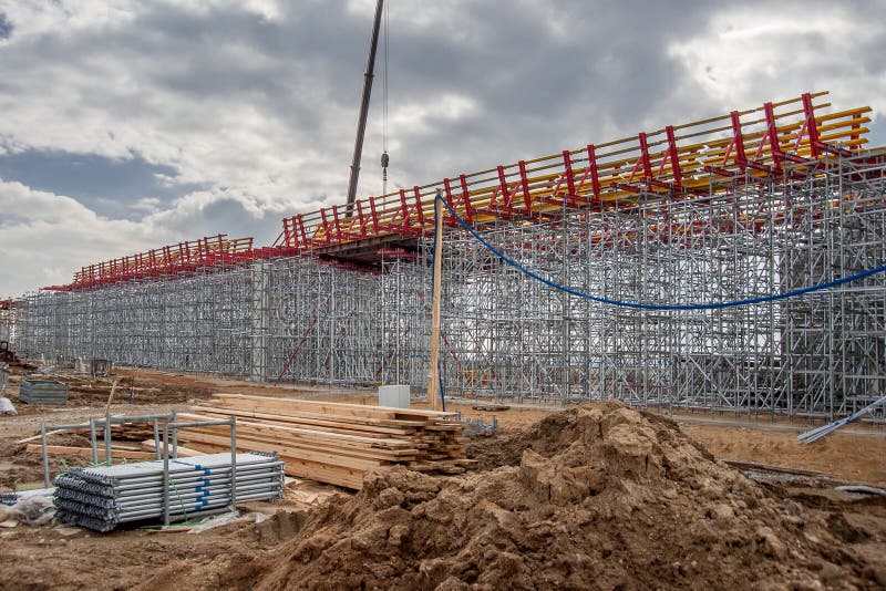 Support scaffolding system stock photo. Image of clamp - 252868124