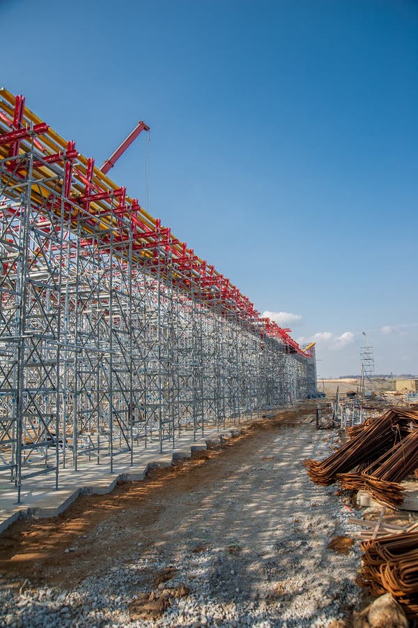 Support scaffolding system stock image. Image of wooden - 255128471