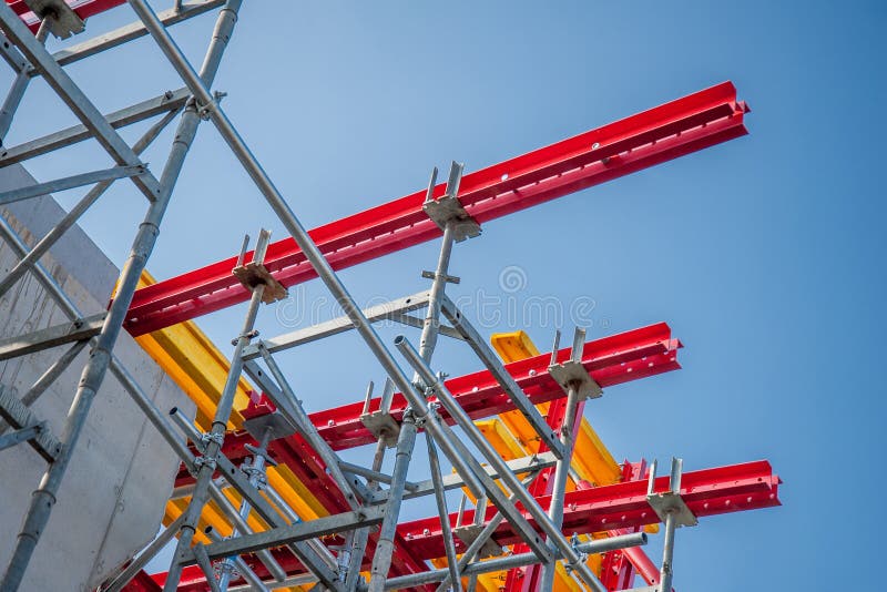 Support scaffolding system stock image. Image of construction - 253021323