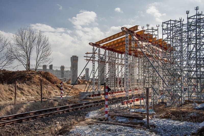 Support scaffolding system stock image. Image of equipment - 255686727