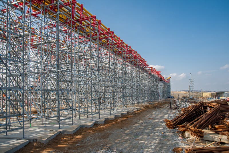 Support scaffolding system stock image. Image of system - 255686733