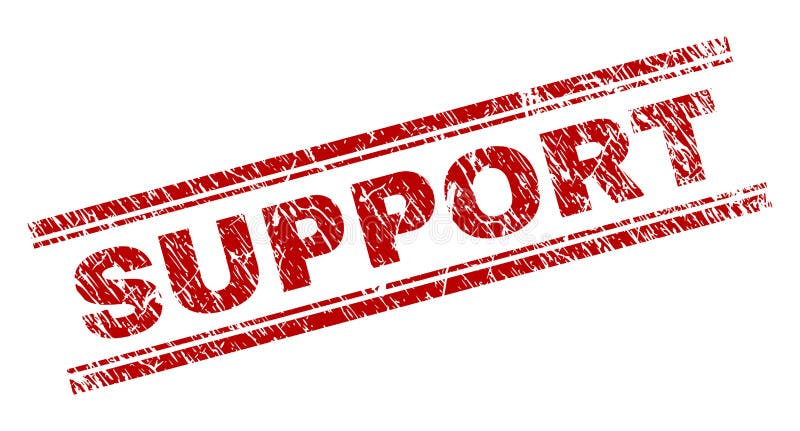 Scratched Textured SUPPORT Stamp Seal Stock Vector - Illustration of ...