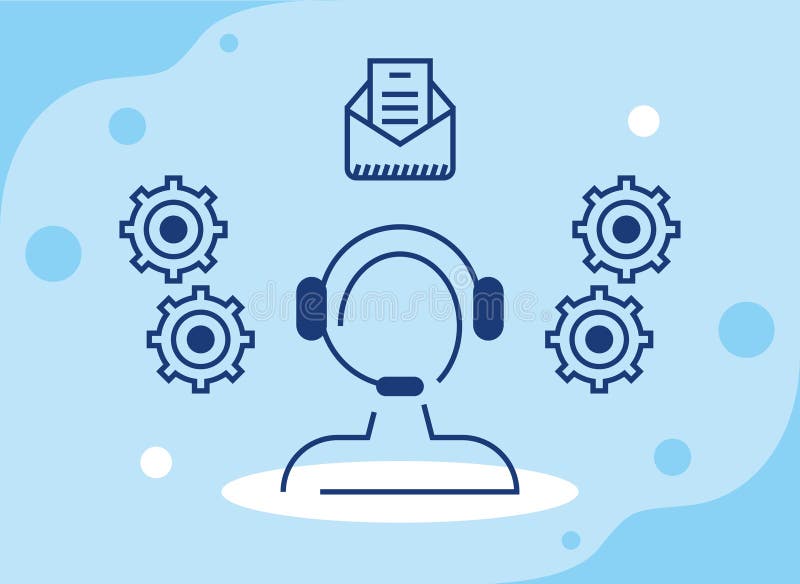 Support service with agent stock vector. Illustration of agent - 230061598