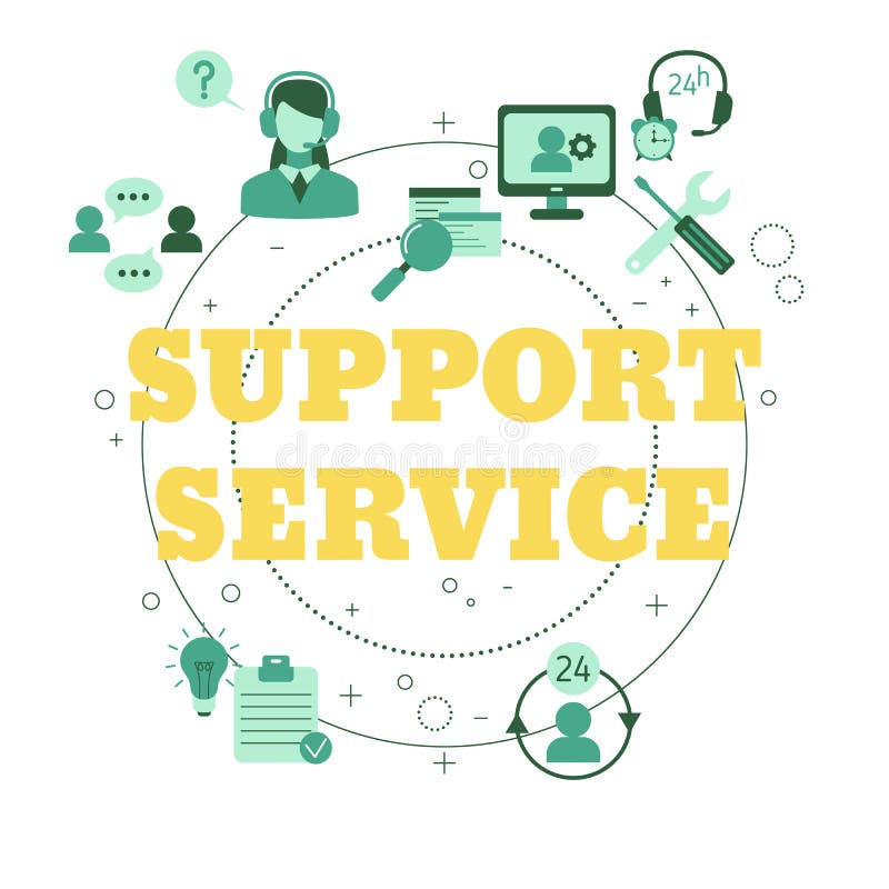 Support service concept stock vector. Illustration of information ...