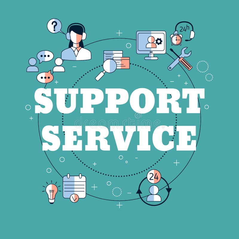 Support service concept stock vector. Illustration of information ...