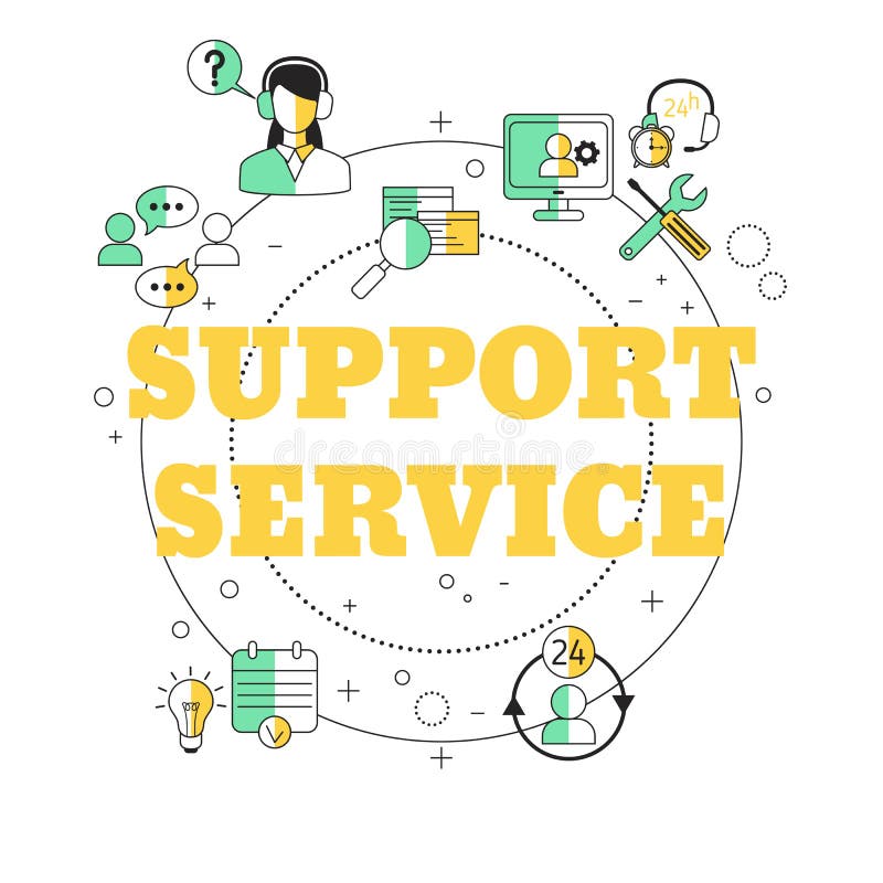 Support service concept stock vector. Illustration of internet - 176704002