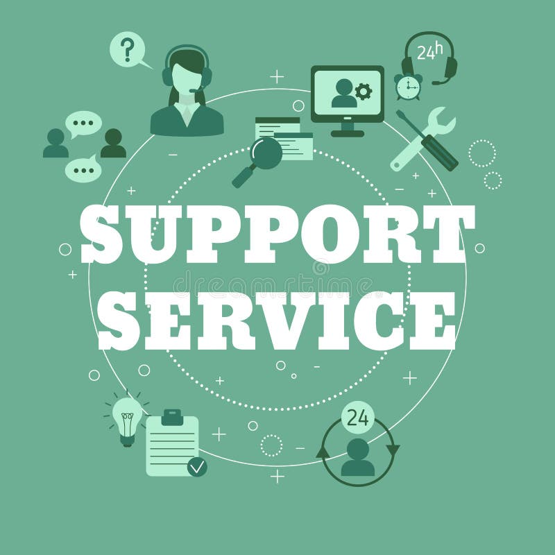 Support service concept stock vector. Illustration of phone - 190327677