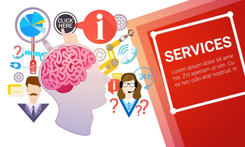 Support Service Concept Technical Help Team Online Chat Stock Vector ...