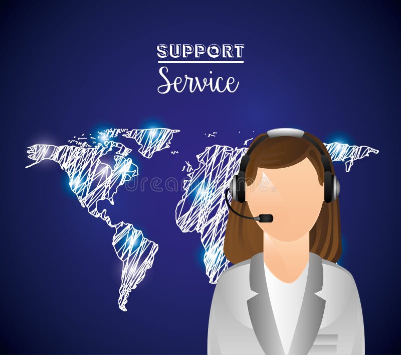Support service design stock illustration. Illustration of background ...