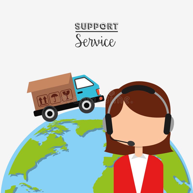 Support service design stock vector. Illustration of planet - 63308860