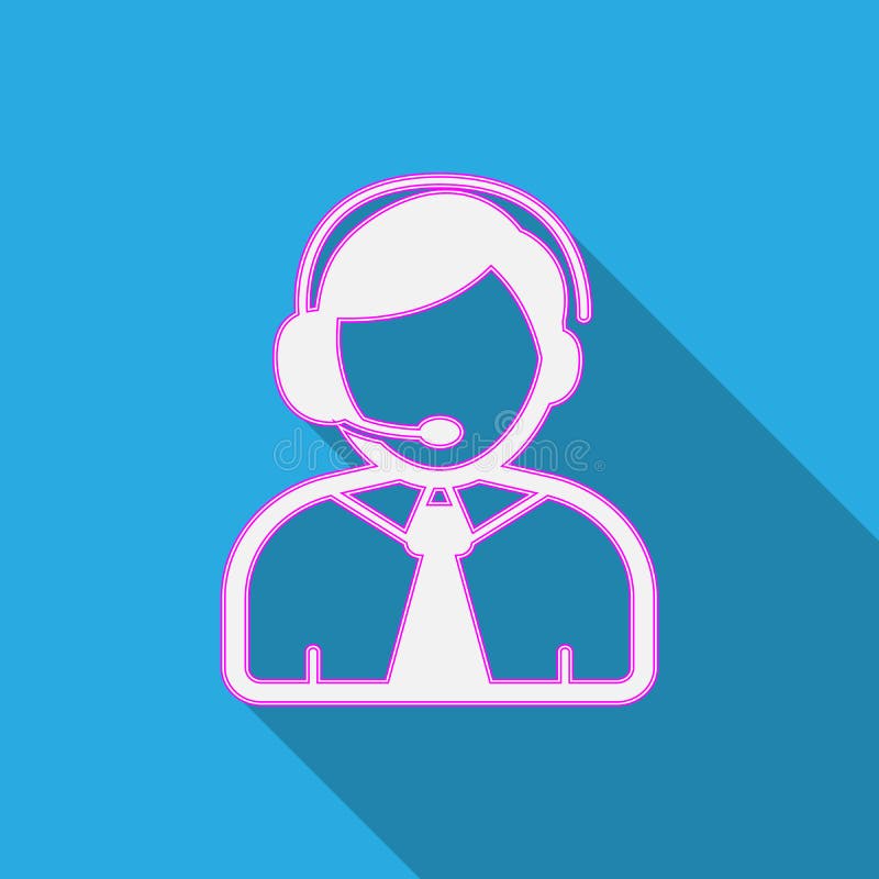 Support Service Flat Logo Illustration Stock Illustration ...